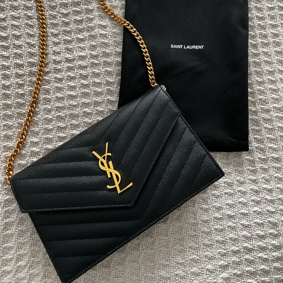 Yves Saint Laurent | Bags | Ysl Cassandre Envelope Chain Wallet | Poshmark